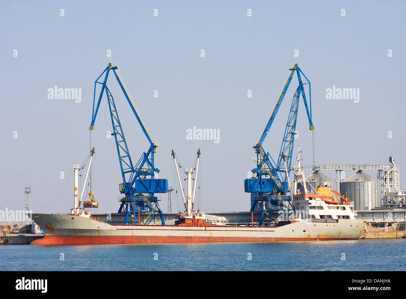 Container ship at the Port Balchik of Bulgaria Stock Photo - Alamy