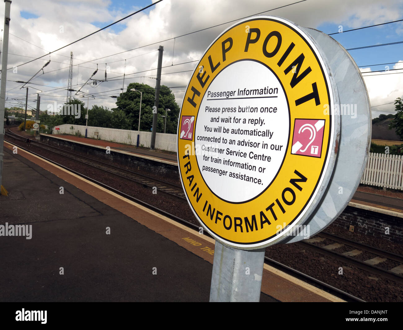 Help point train information at Slateford Scotrail railway station near ...