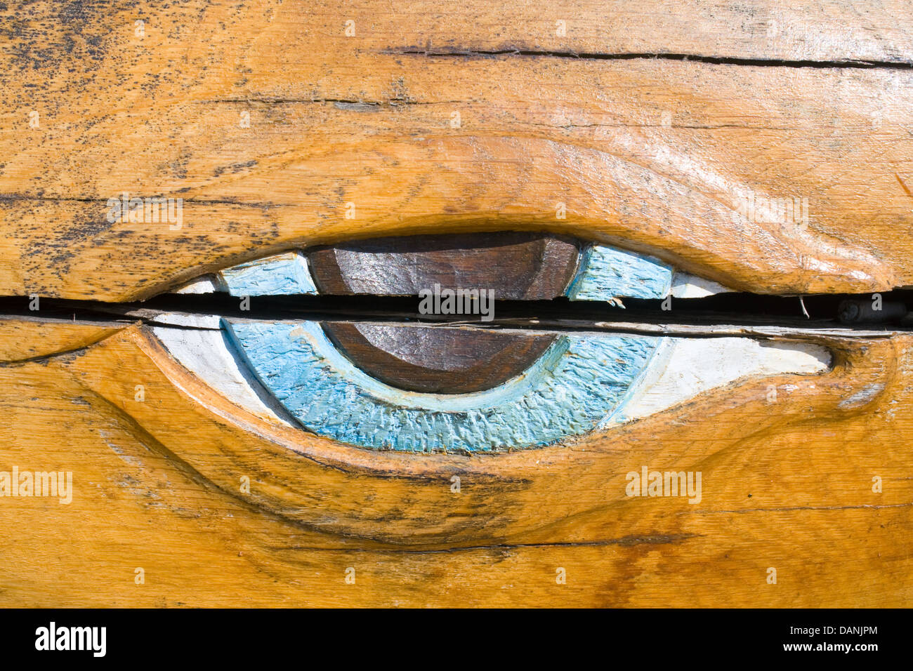eye painted on wood Stock Photo - Alamy