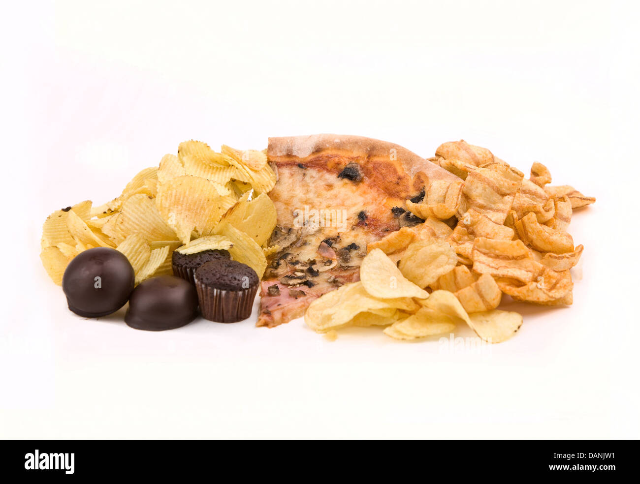 Unhealthy junk fast food Cut Out Stock Images & Pictures - Alamy