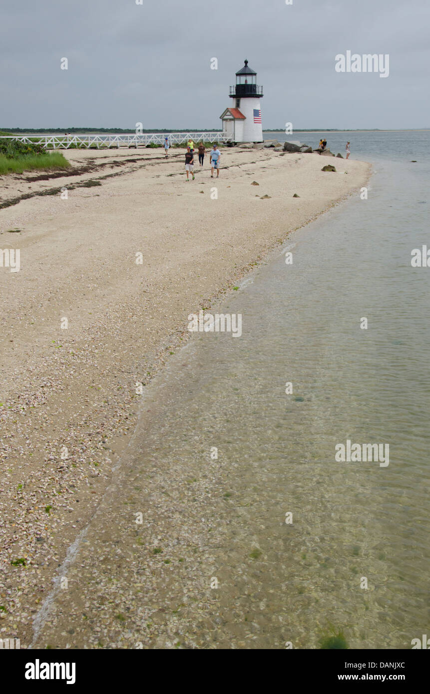 Massachusetts, Nantucket. Brant Point Lighthouse. Historic lighthouse ...
