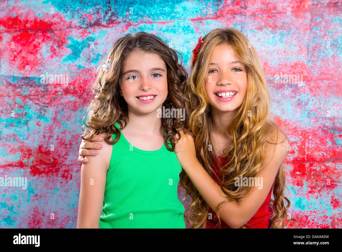Female kids children hug hi-res stock photography and images - Alamy