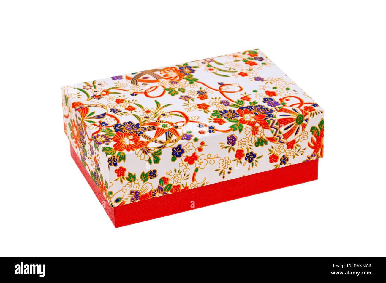 gift box of handmade japanese pattern on white background Stock Photo ...