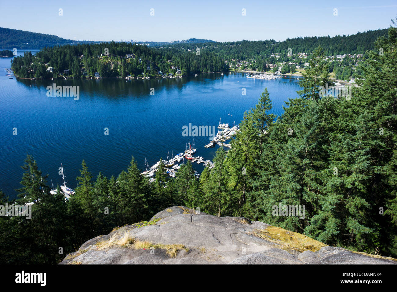 View on Deep Cove from Quarry Rock. North Vancouver, British Columbia ...
