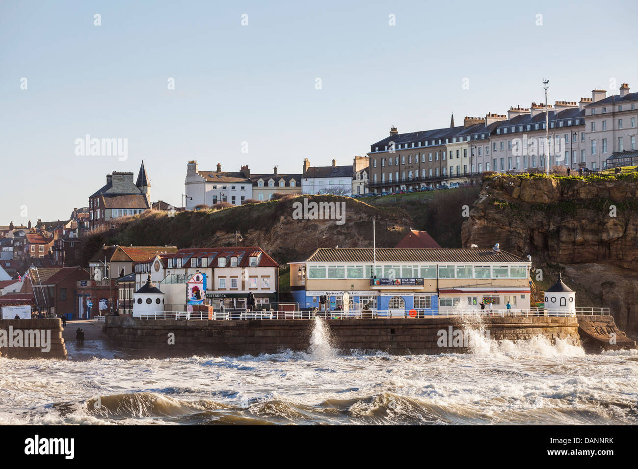 Rough sea at Whitby, North Yorkshire Stock Photo - Alamy