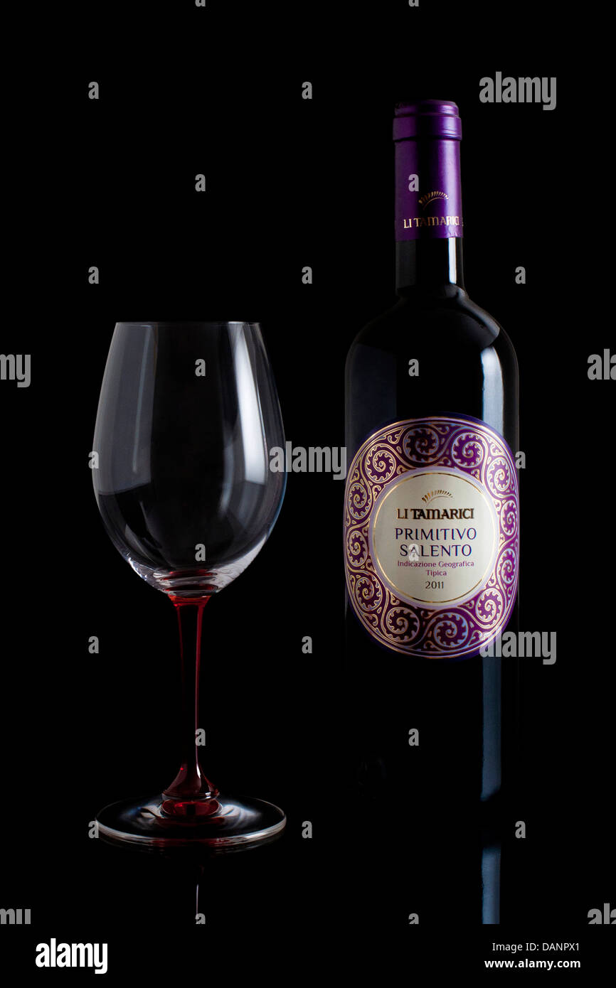 Red wine Primitivo Salento Stock Photo - Alamy