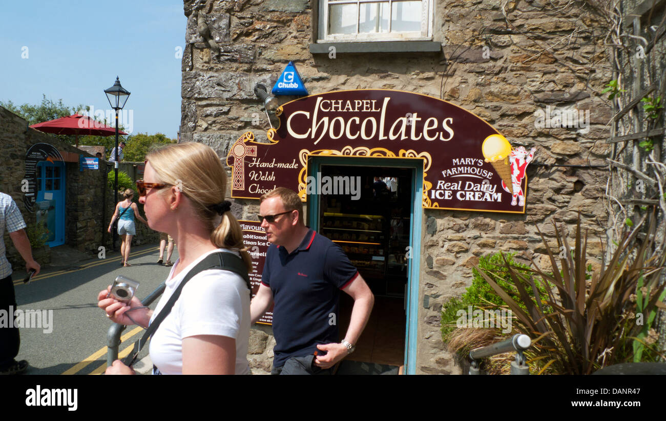 Customers outside Chapel Chocolates chocolate maker and Ice Cream shop ...