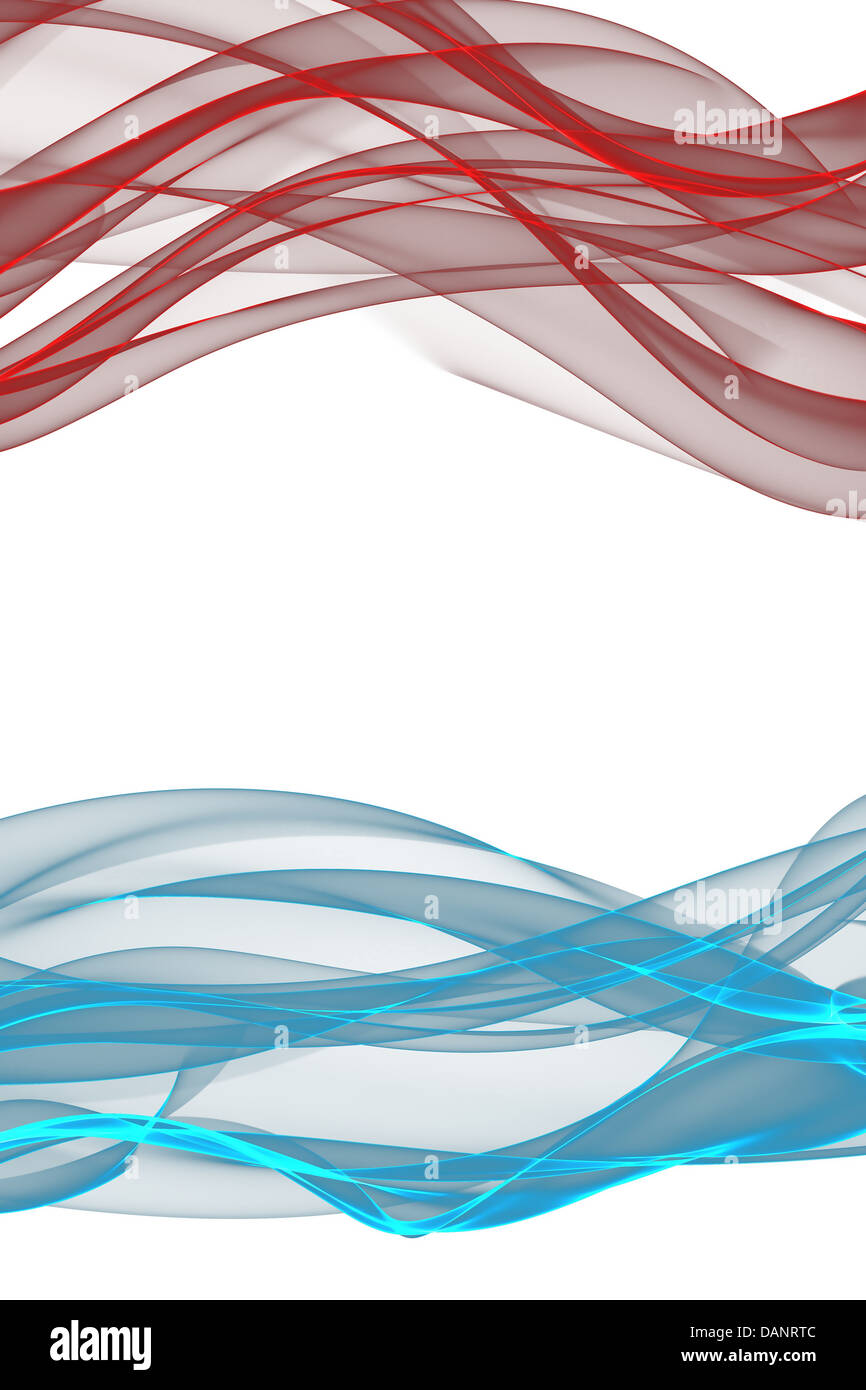 abstract red and blue ribbon waves Stock Photo - Alamy