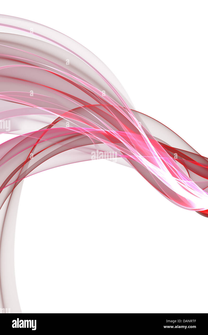 abstract red ribbon waves Stock Photo - Alamy