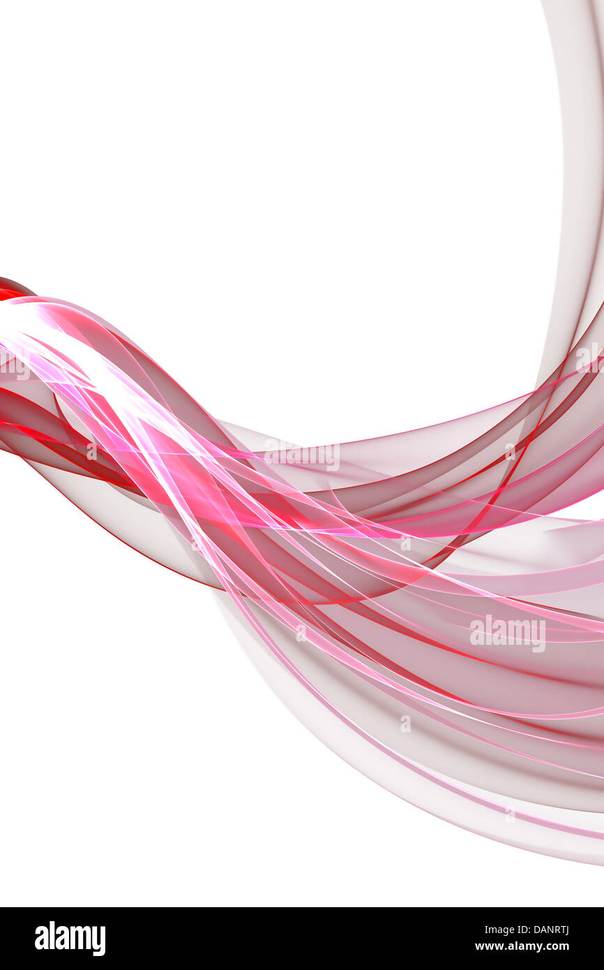abstract red ribbon waves Stock Photo - Alamy