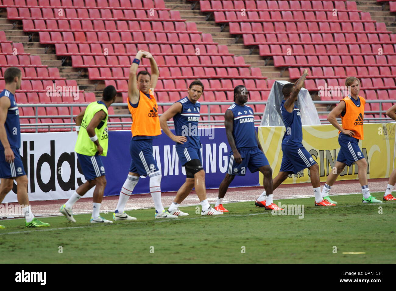 Bangkok, Thailand. 16th July, 2013. Chelsea football players during a ...