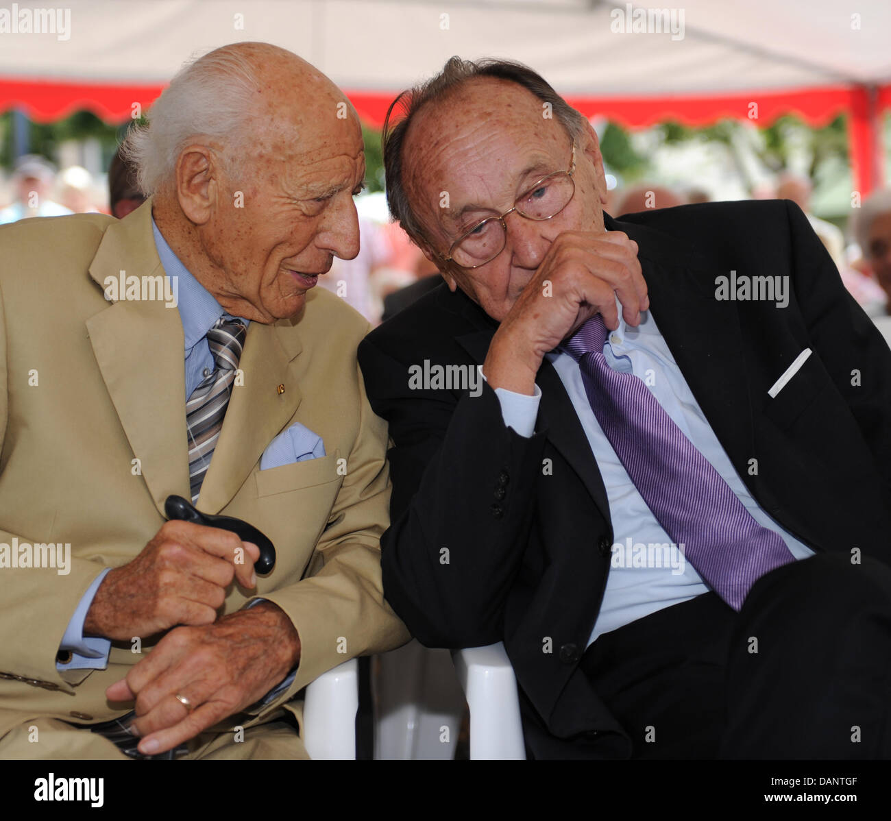 Former German President Walter Scheel and former Foreign Minister Hans ...