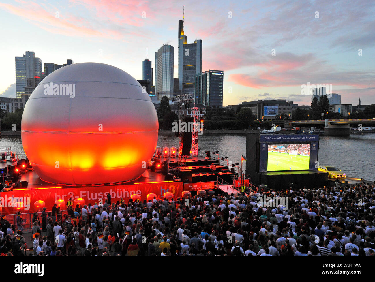 Fans of the German women's national team watch the match Germany versus ...