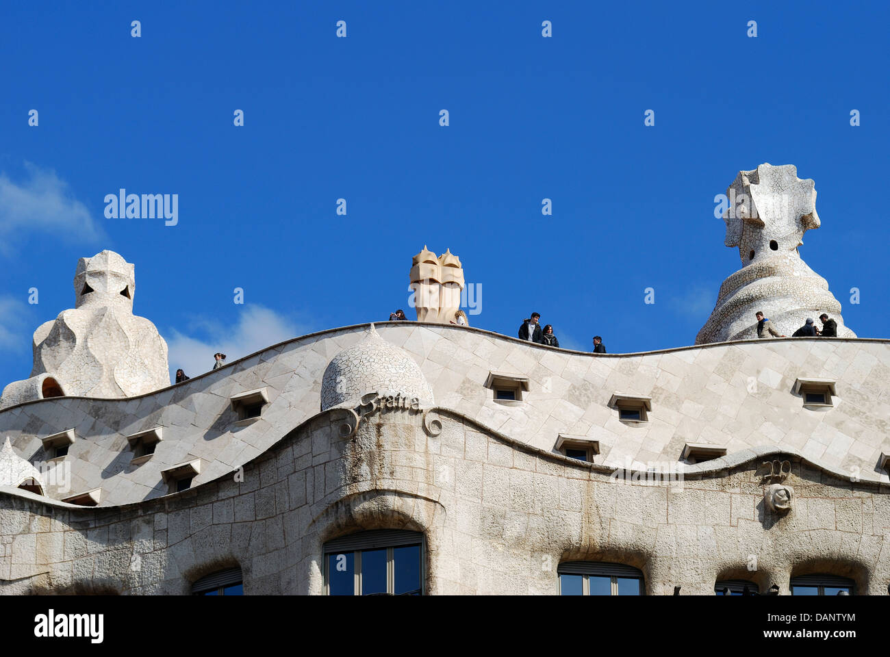 The Casa Mila or La Pedrera apartment building. Designed by Antoni ...