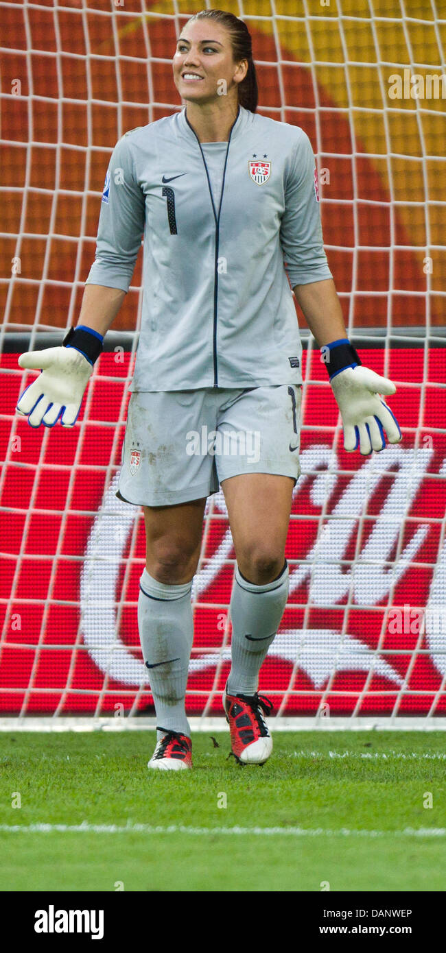 Goalkeeper of USA Hope Solo during the quarter-final soccer match of ...