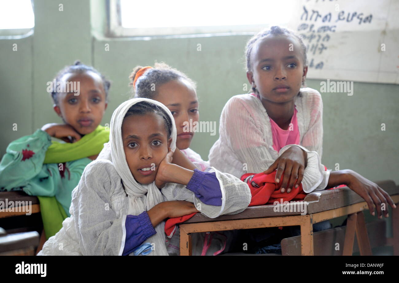 Pupils sit in a class room in Dim Dim, Ethiopia, 26 June 2011. The ...