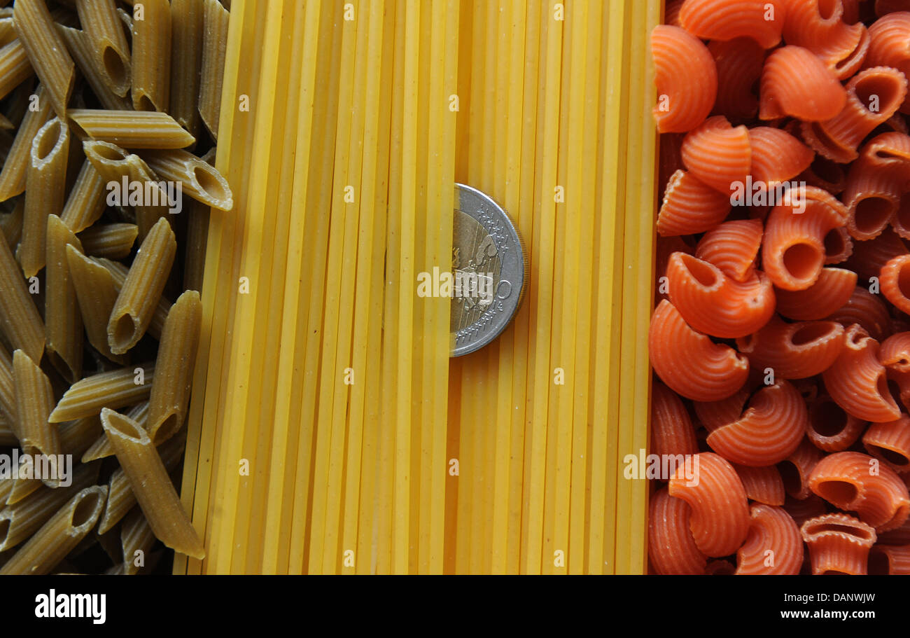 (ILLUSTRATION) An illustration dated 11 July 2011 shows a two euro coin ...