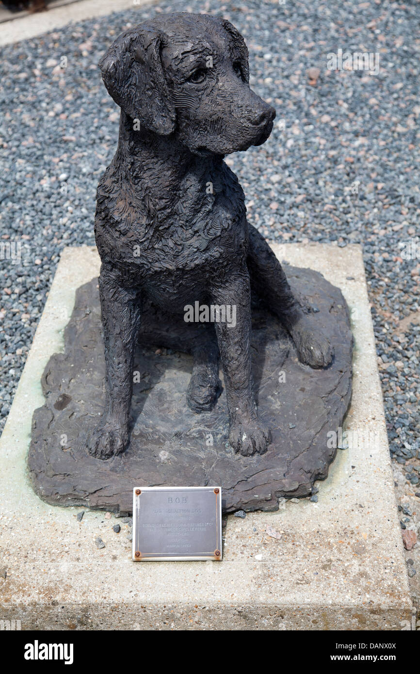 Statue of Bob the Squadron Dog at Battle of Britain War Memorial at ...