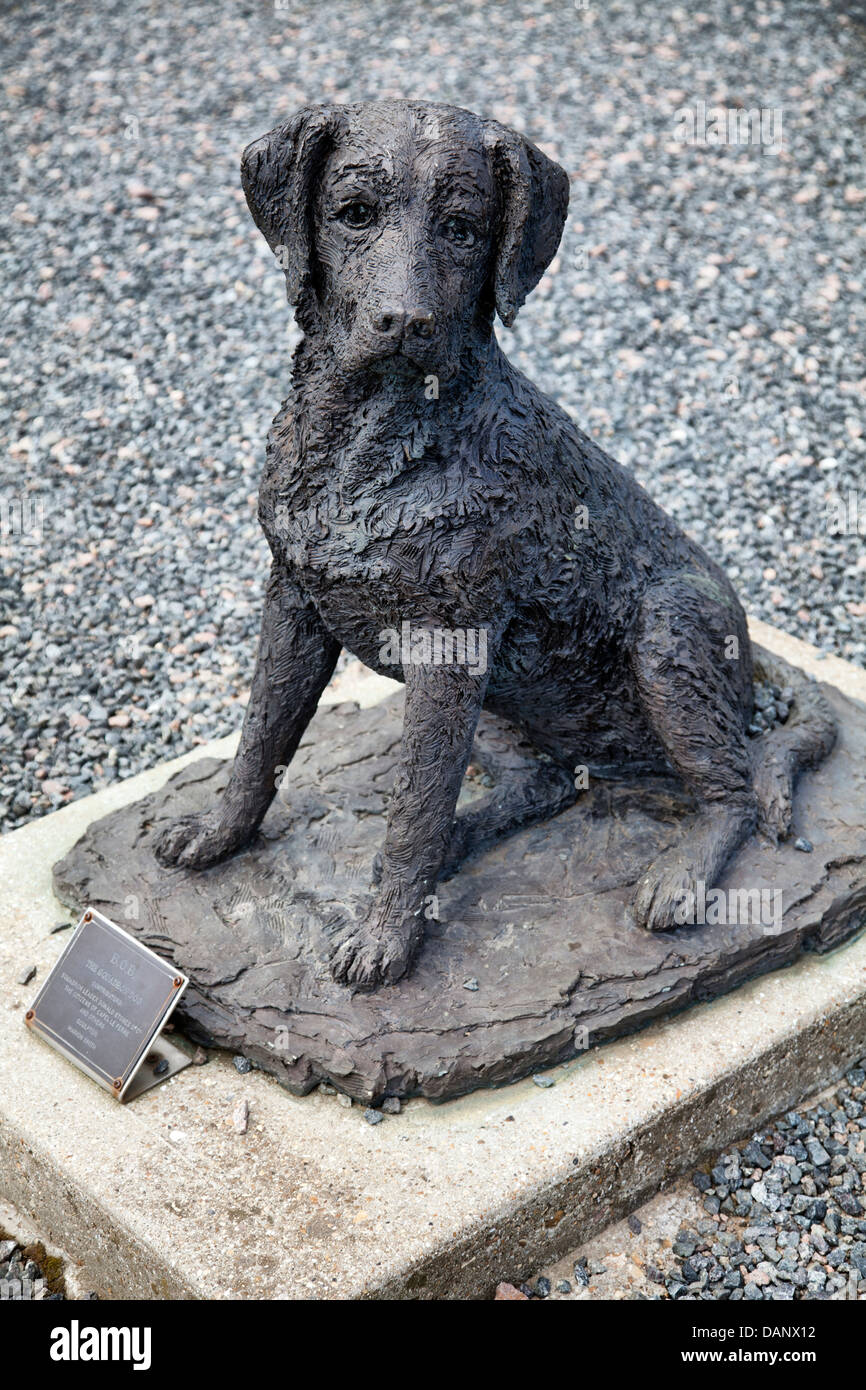 Statue of Bob the Squadron Dog at Battle of Britain War Memorial at ...