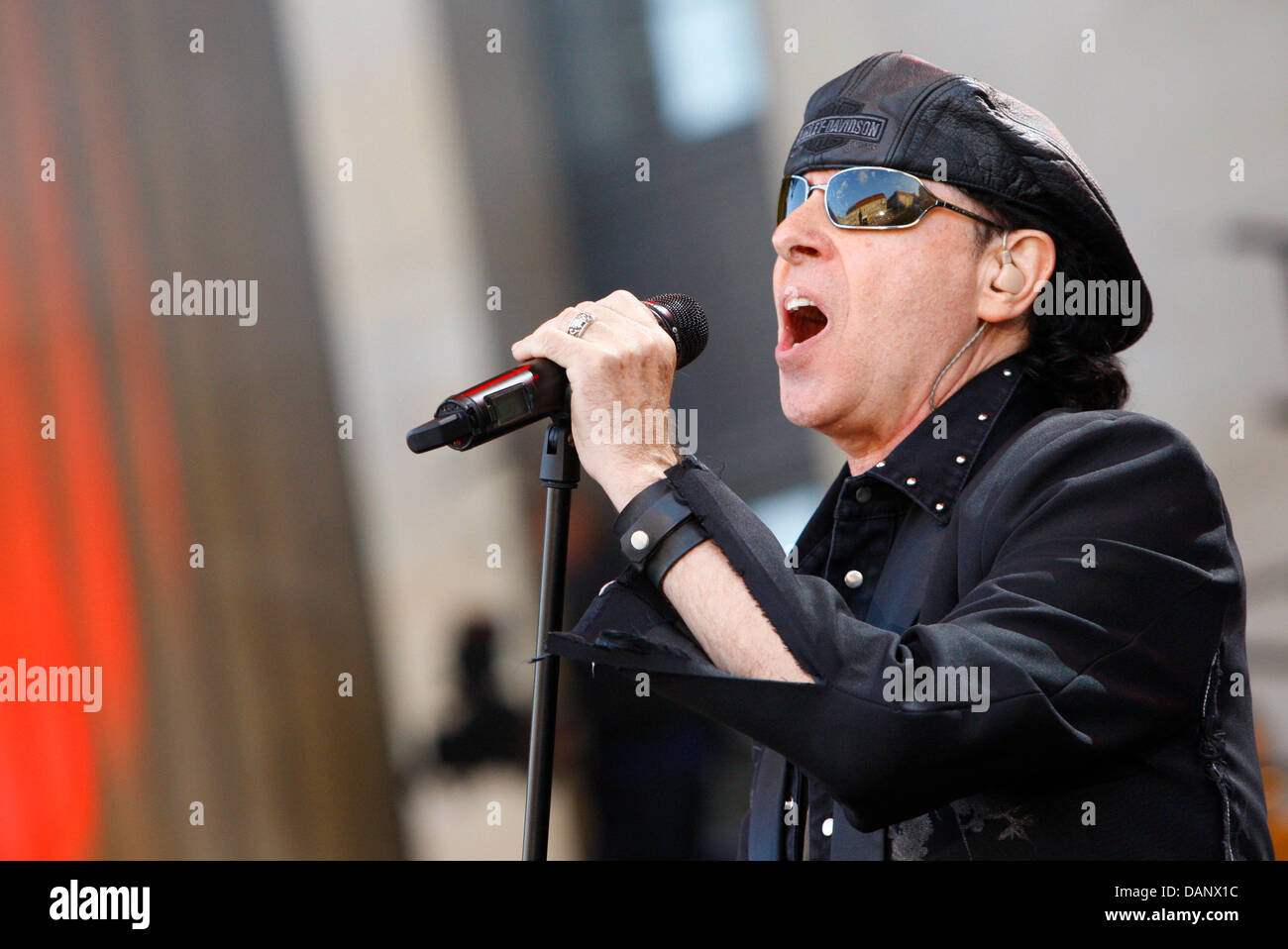 Singer Klaus Meine from the 'Scorpions' performs on stage at the ...
