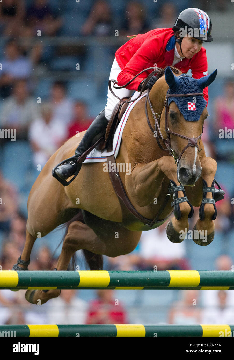 US showjumper Laura Kraut and her horse Teirra participate in the CHIO ...