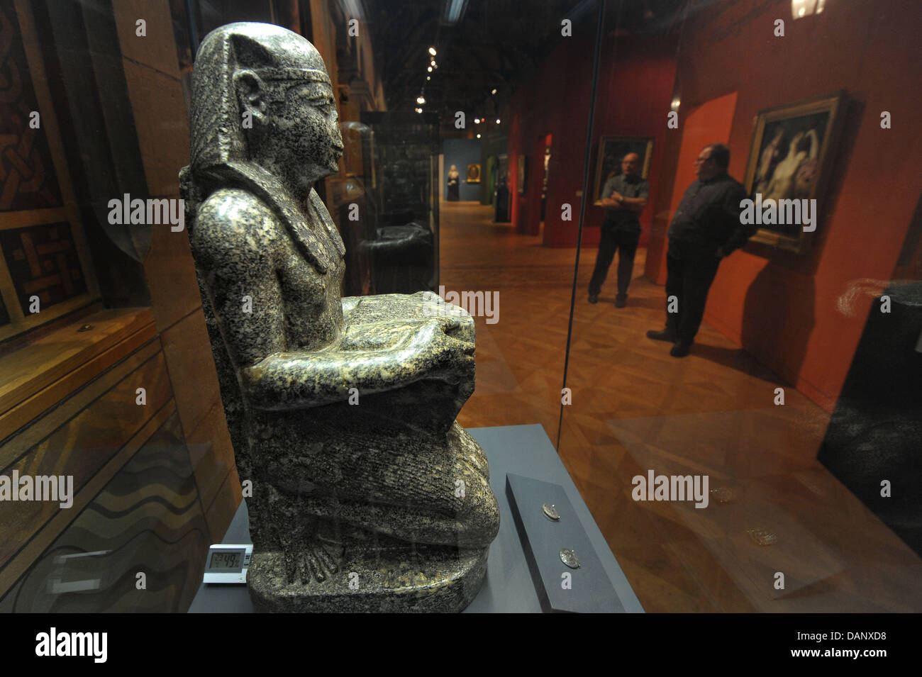 The pharonic statue of Philippos III. Arrhidaios stands inside the Duke ...