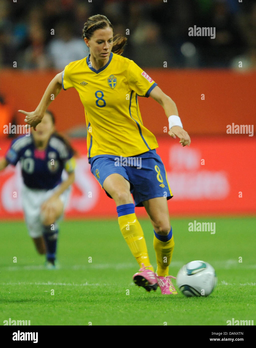 Sweden's Lotta Schelin in action during the semi-final soccer match of ...