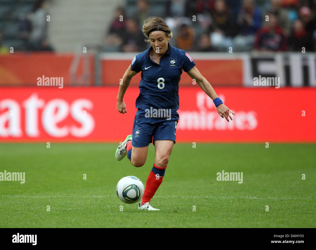 Sonia Bompastor of France in action during the semi-final soccer match ...