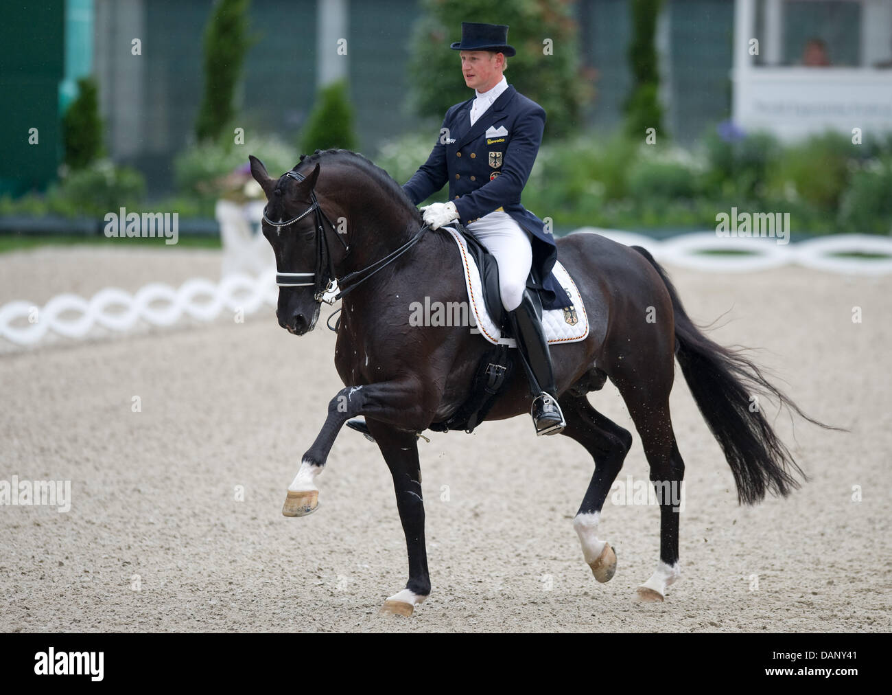 Matthias Alexander Rath rides Totilas during the dressage riding at the ...