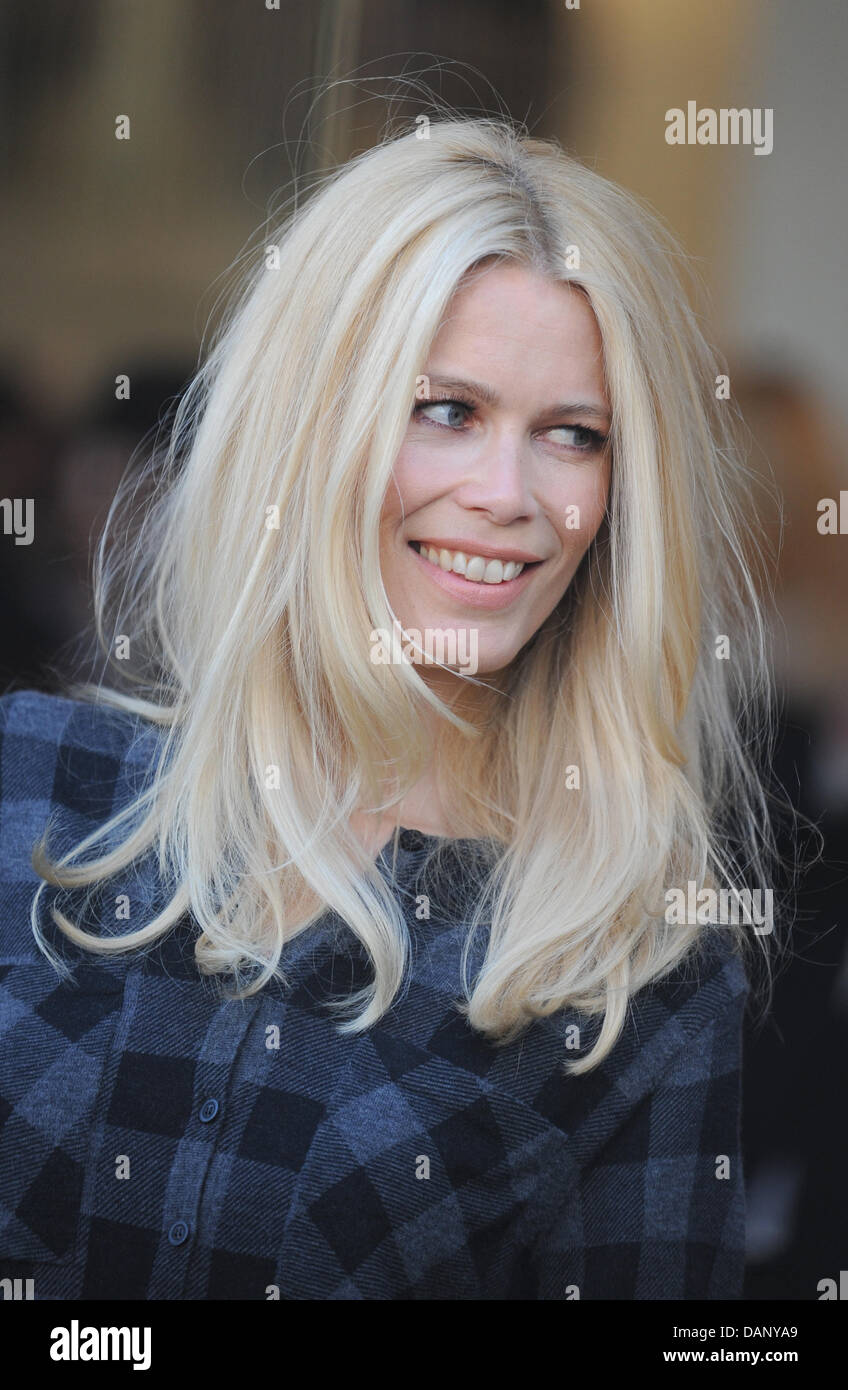 Former top model Claudia Schiffer appeares at the fashion store 'The ...