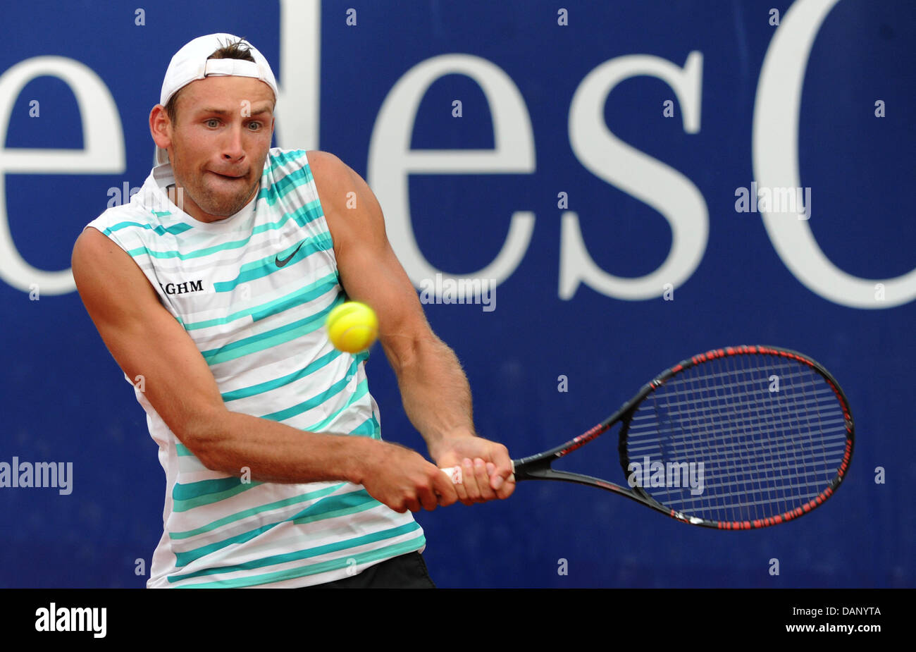 Lukasz Kubot from Poland plays during the quarter-finale match in the ...
