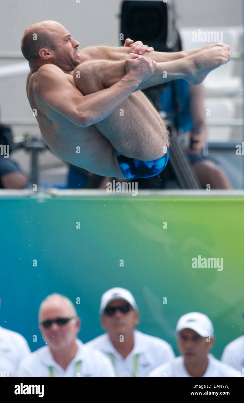 Germany's Pavlo Rozenberg in action during the men's 1m Springboard ...