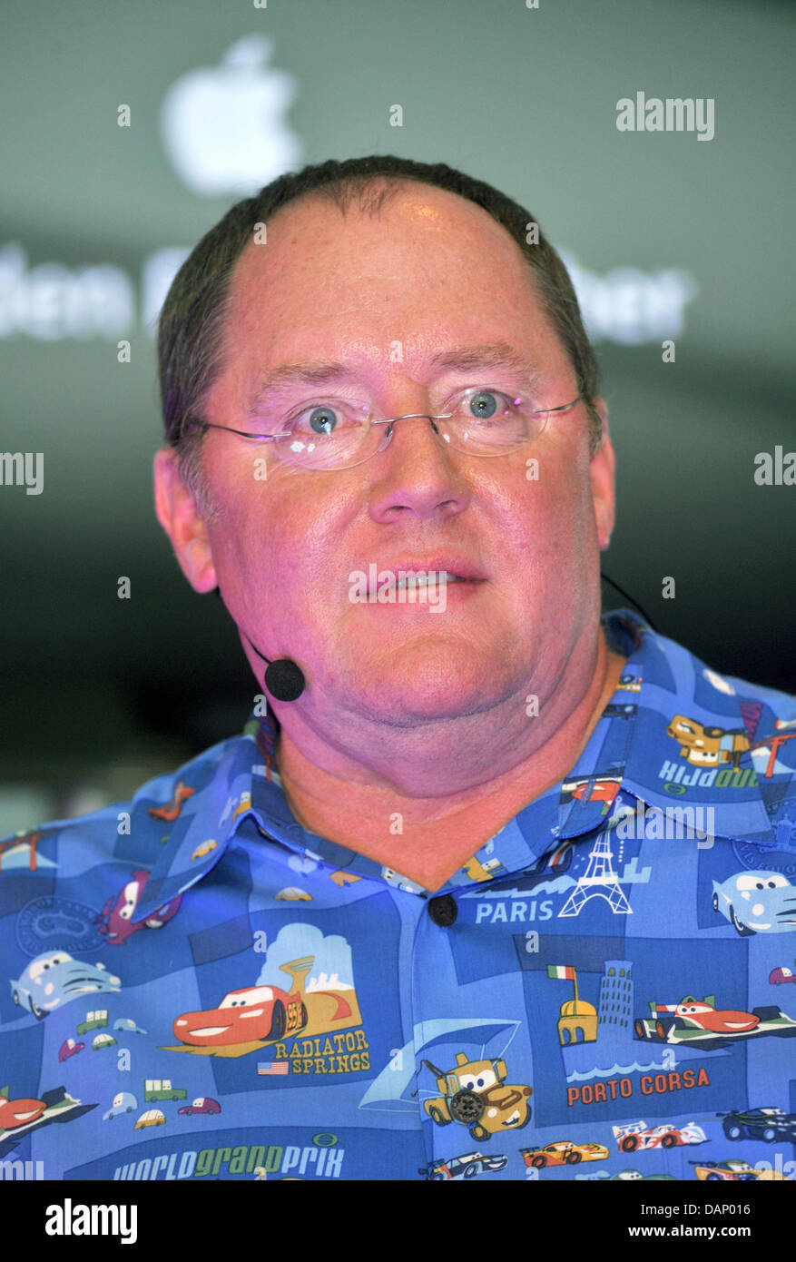 Film maker John Lasseter talks about his new film 'Cars 2' at the Apple ...