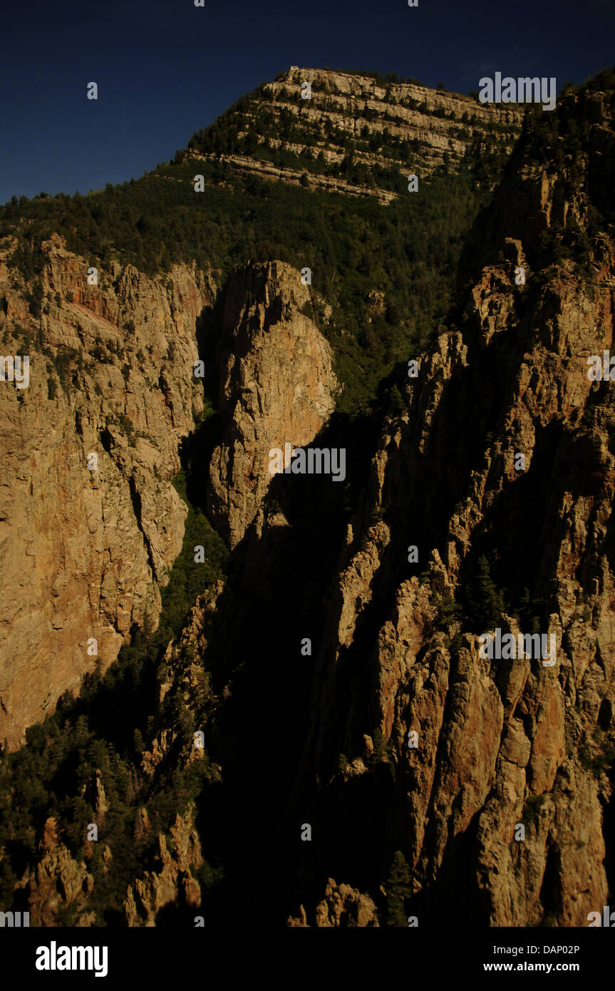 United States. Albuquerque. Sandia Mountains from the cable car. State ...