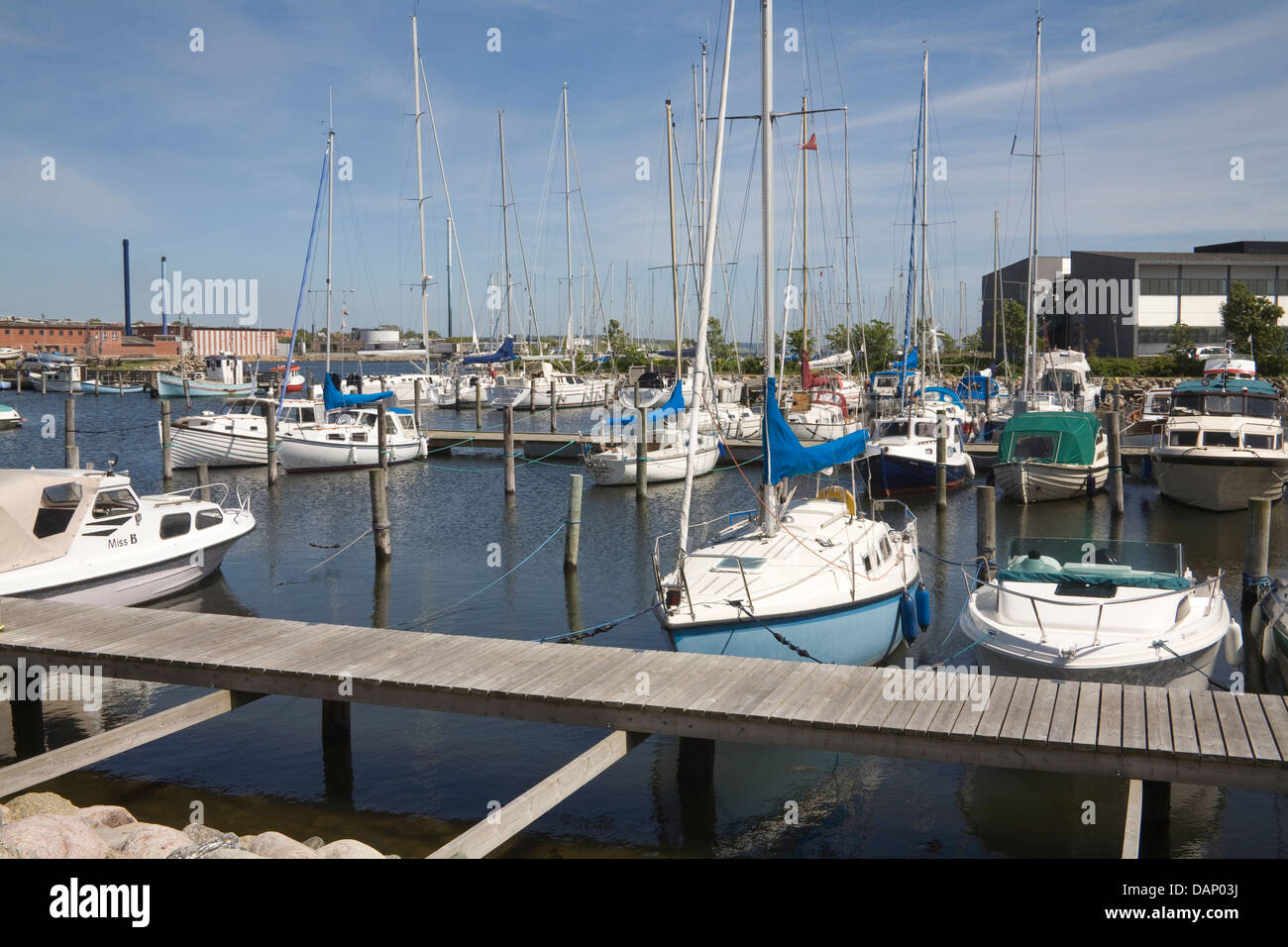 Thisted North West Jutland Denmark EU Leisure craft moored in the port ...