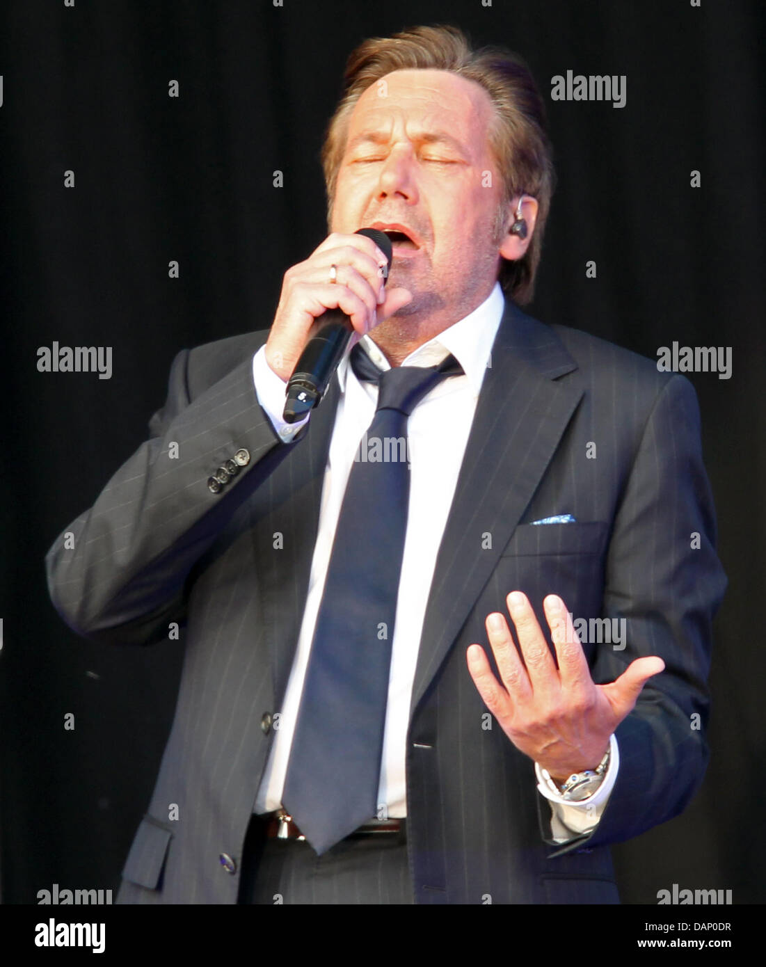 German singer Roland Kaiser performs on stage and starts his tour ...