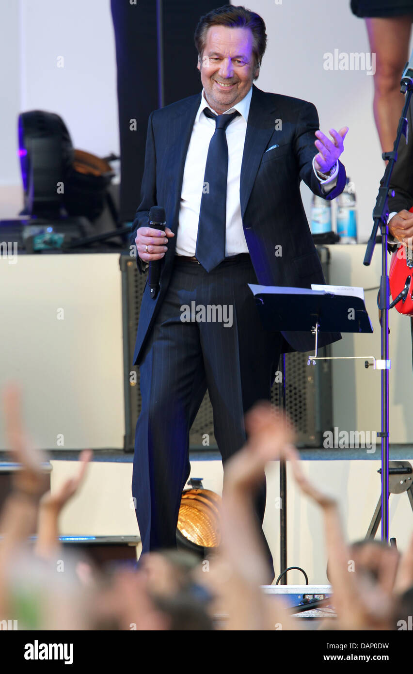German singer Roland Kaiser performs on stage and starts his tour ...