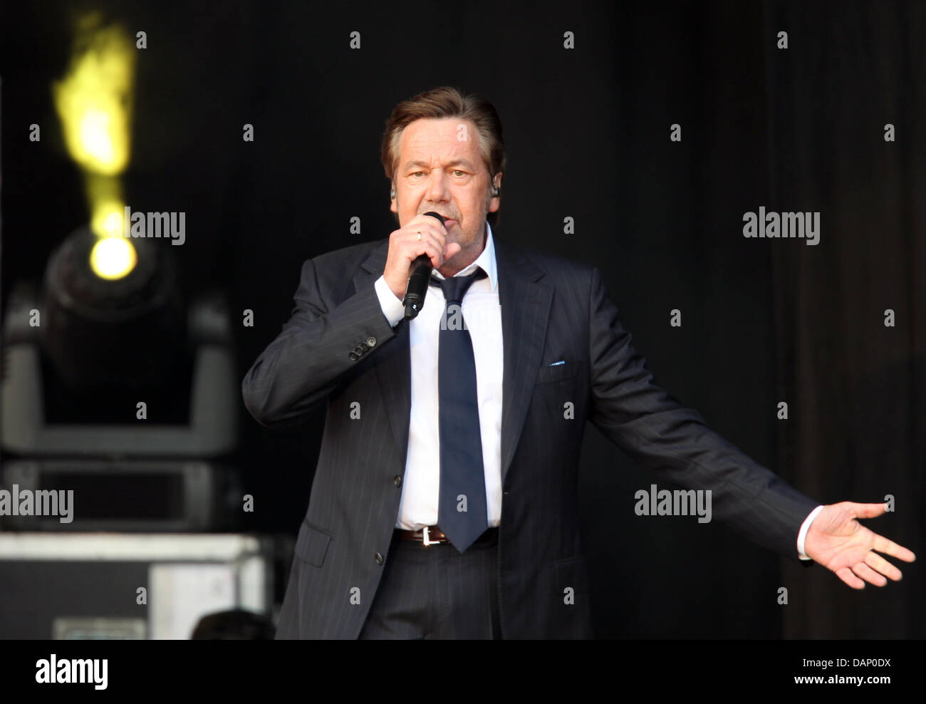 German singer Roland Kaiser performs on stage and starts his tour ...