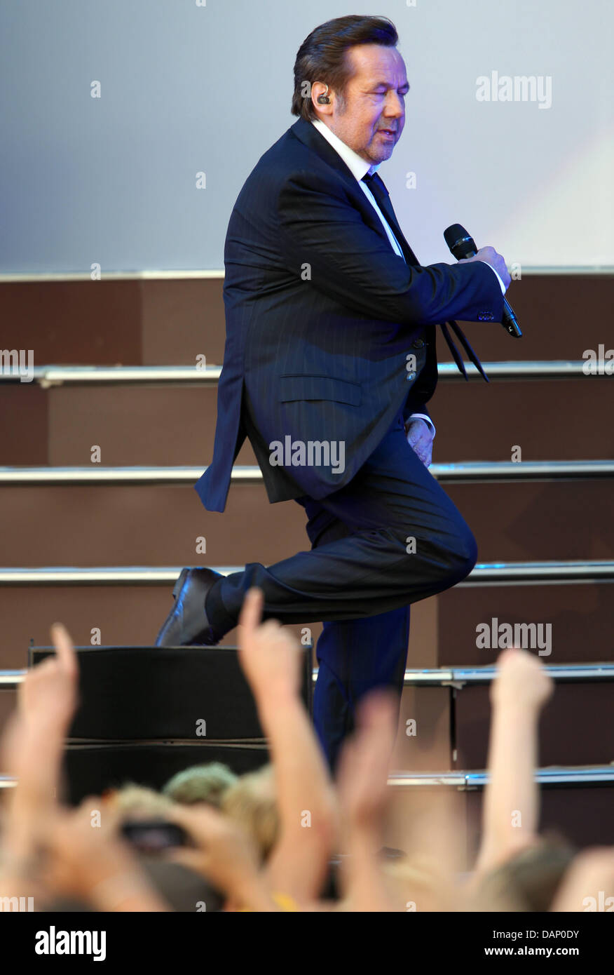 German singer Roland Kaiser performs on stage and starts his tour ...