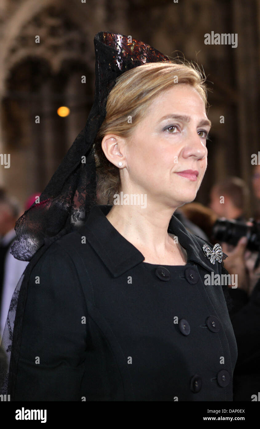 Princess Christina of Spain attends the funeral of His Imperial Royal ...