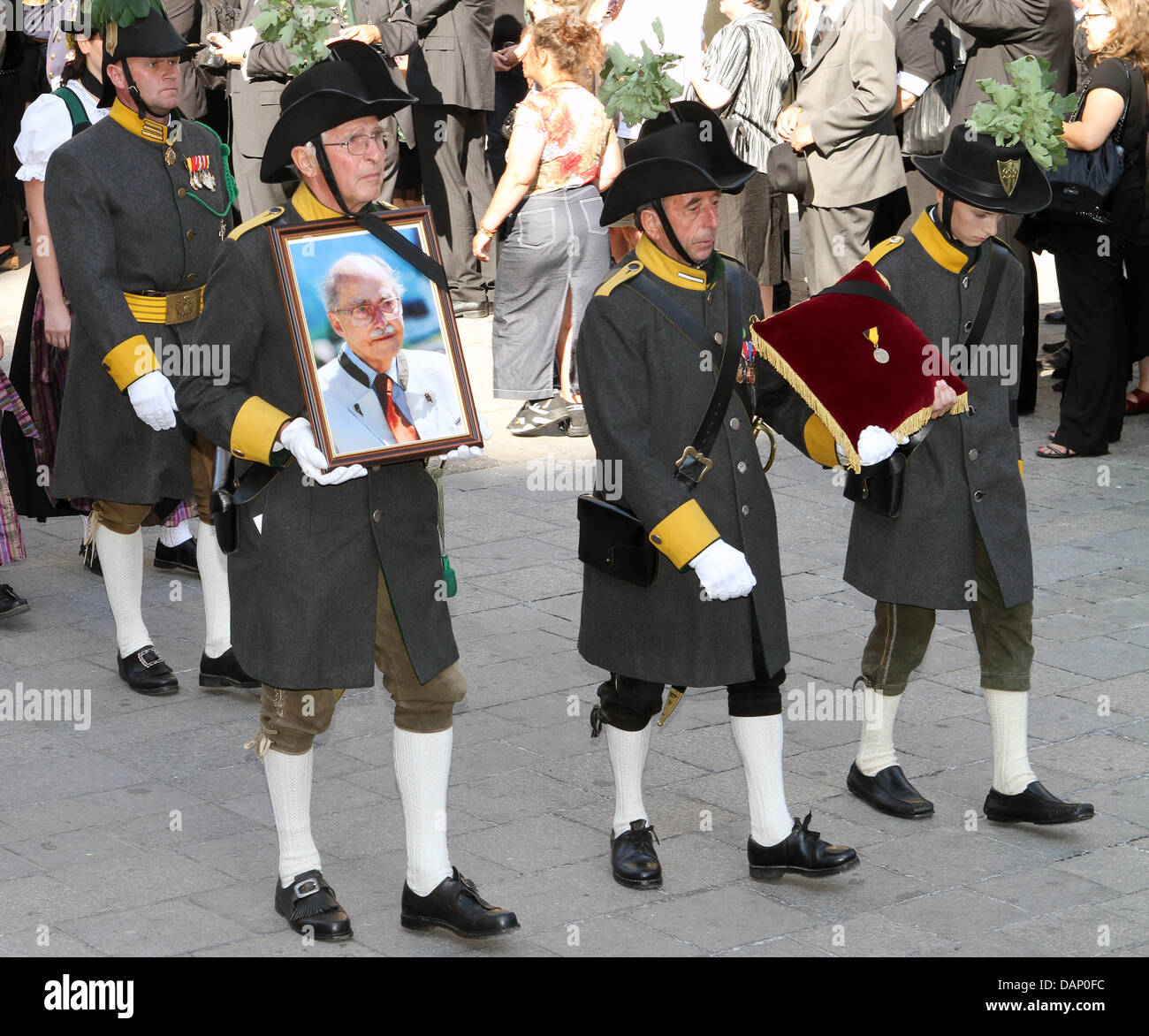 Men carry a picture of His Imperial Royal Highness Archduke Otto von ...