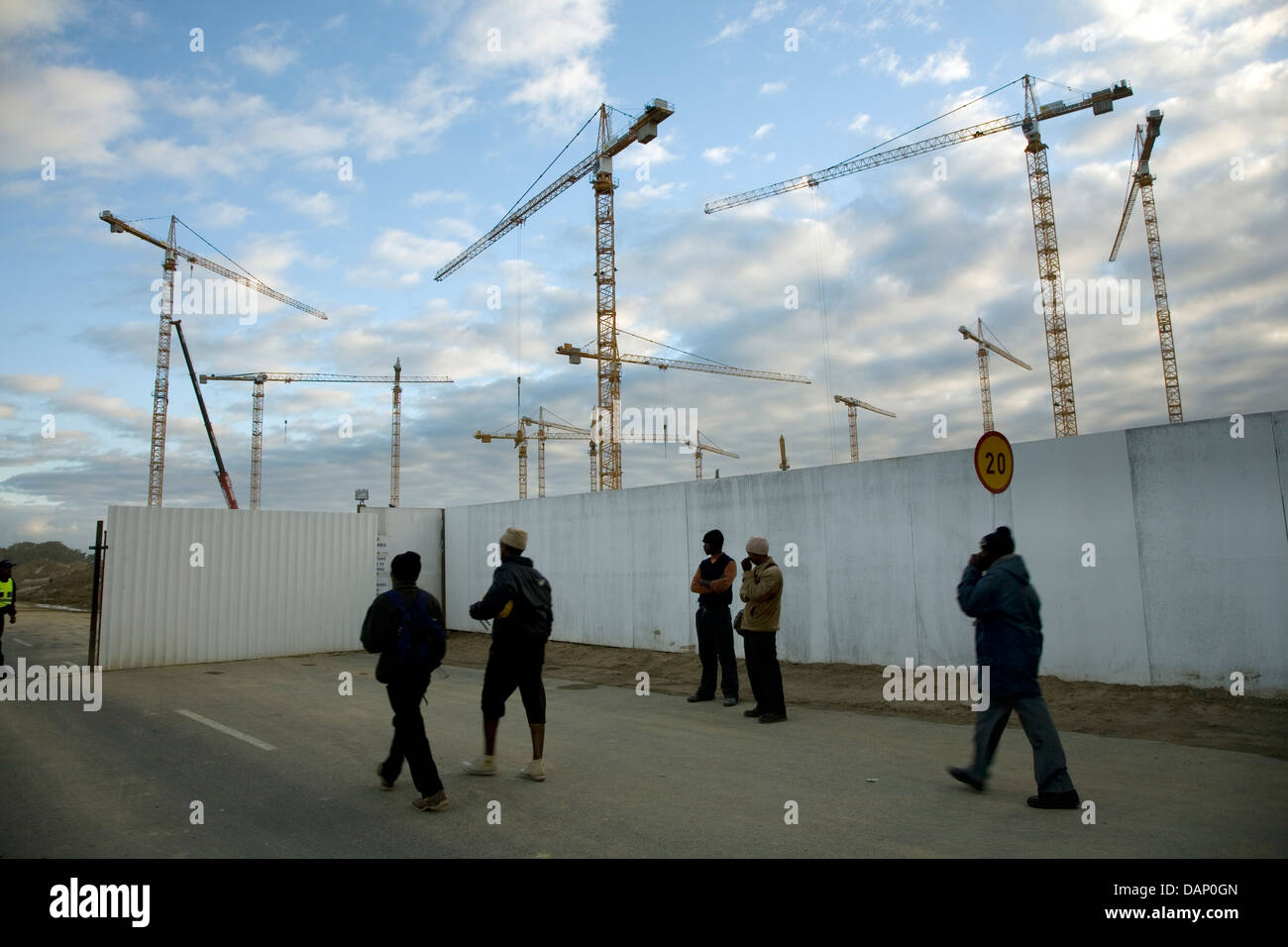 Workers arrive in early morning to begin work on new Greenpoint Stadium ...