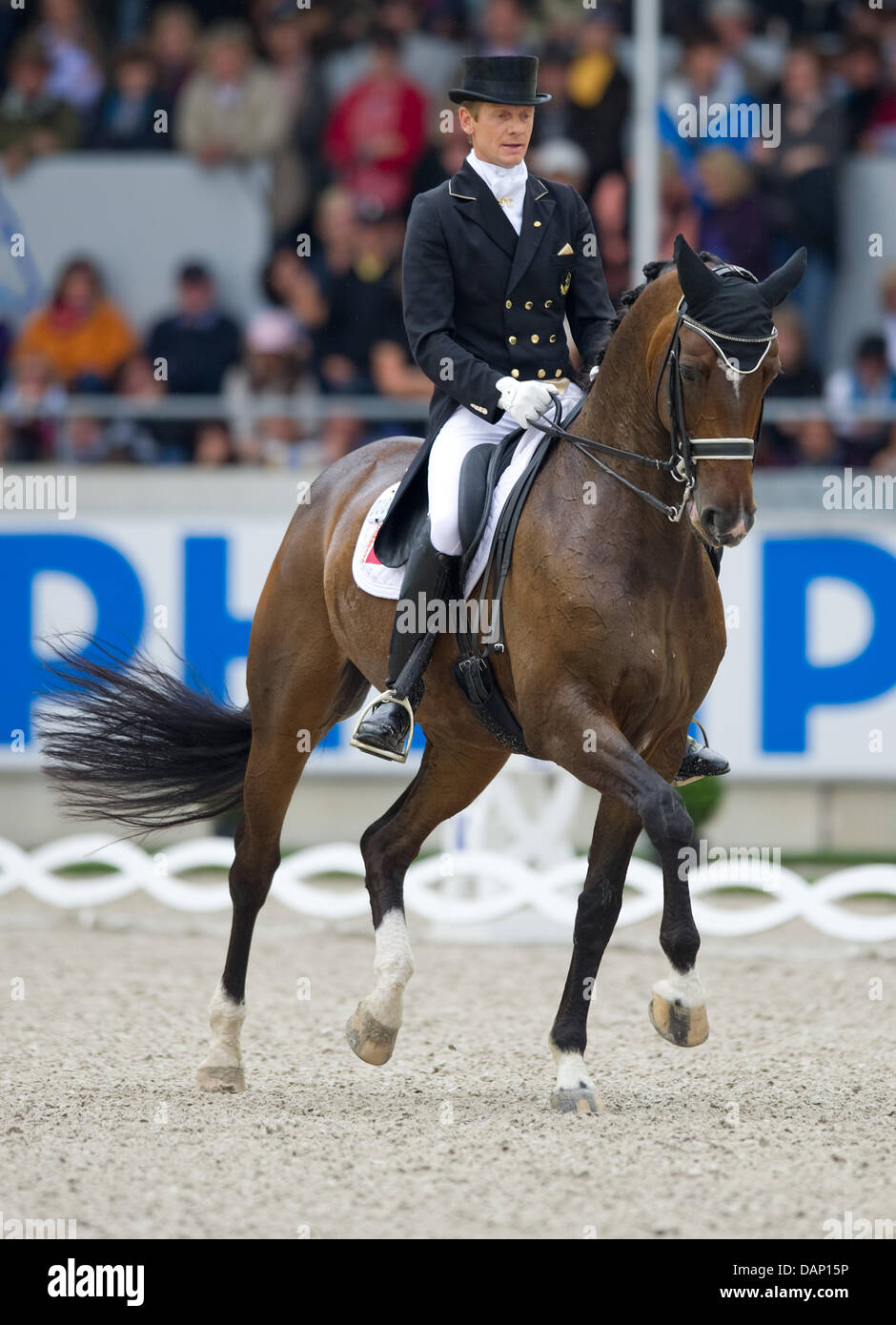 Dutch dressage rider Edward Gal rides Sisther de Jeu during the Aachen ...