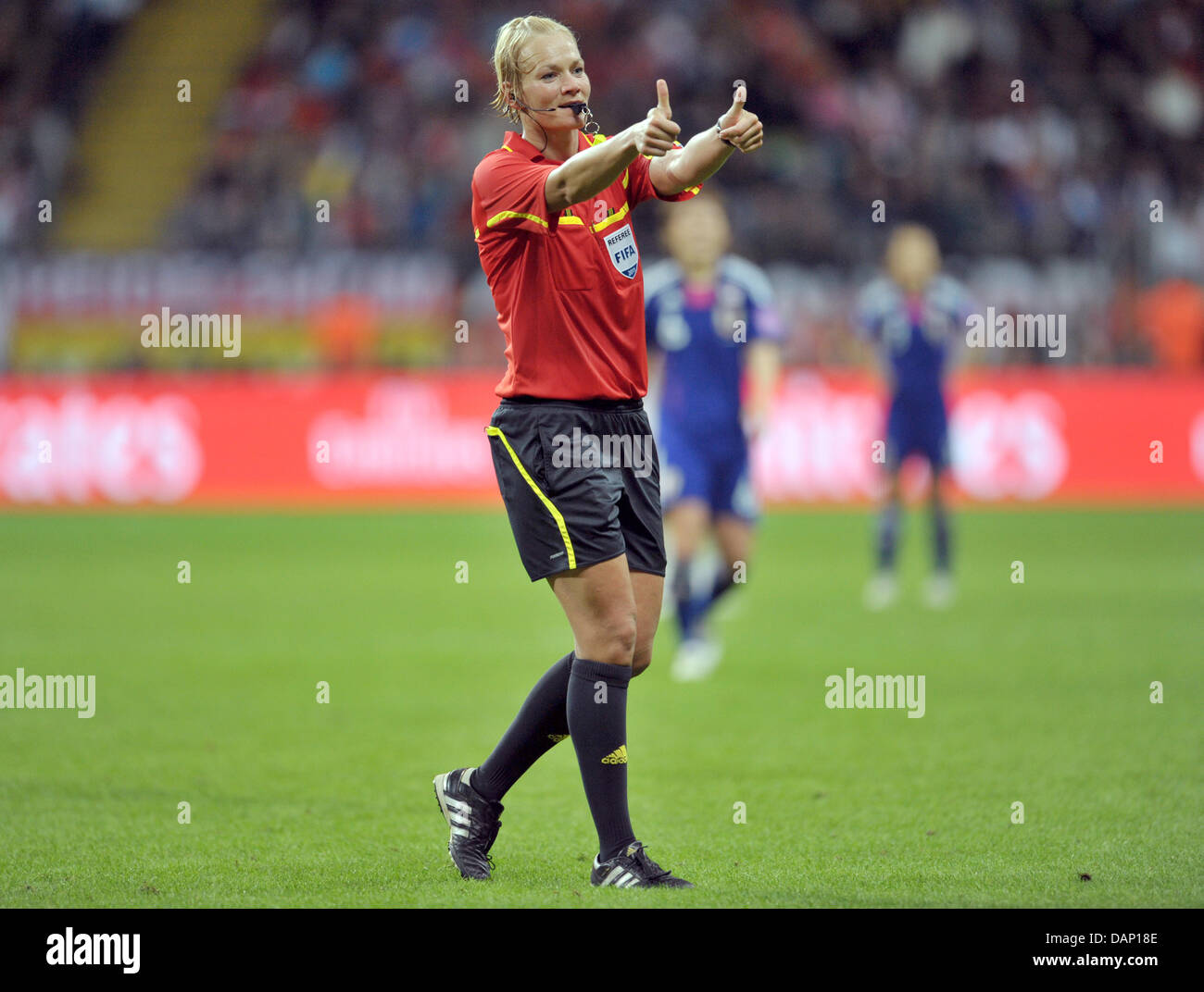 German referee Bibiana Steinhaus gestures during the FIFA Women's World ...
