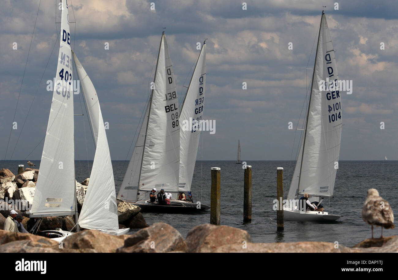 Participants of the International Dragon Sailing Championships in ...