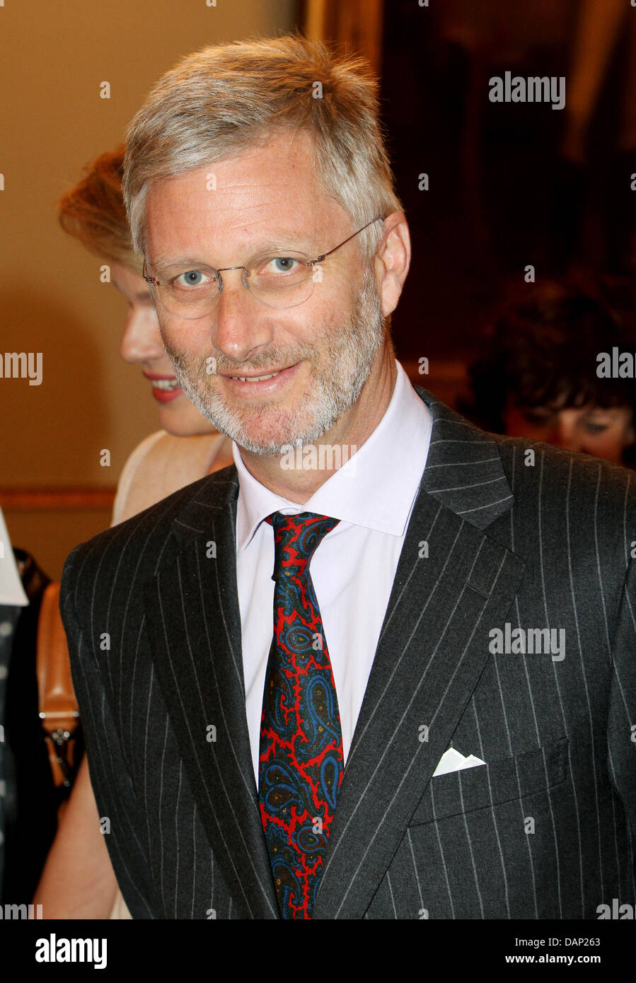Crown Prince Philippe and Princess Mathilde (not in picture) of Belgium ...