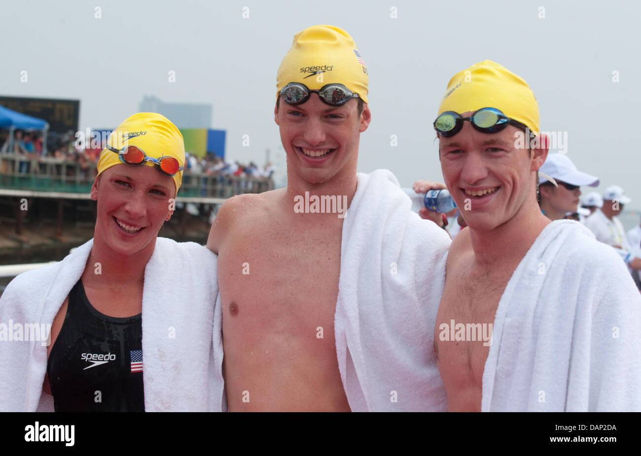 The United States Gold medal winners, Andrew Gemmell (R-L), Sean Ryan ...