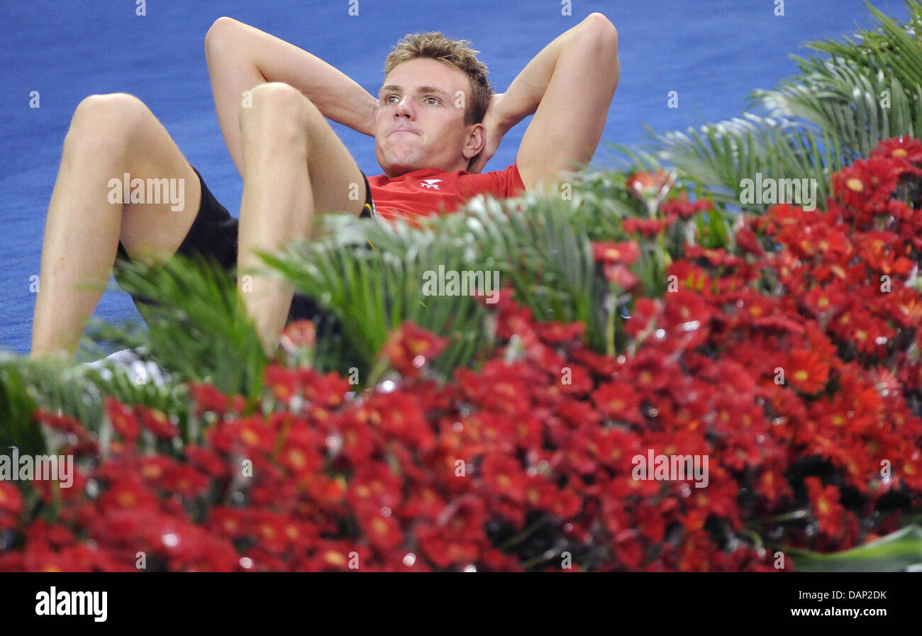 Swimmer Paul Biedermann of Germany attends a training session during ...