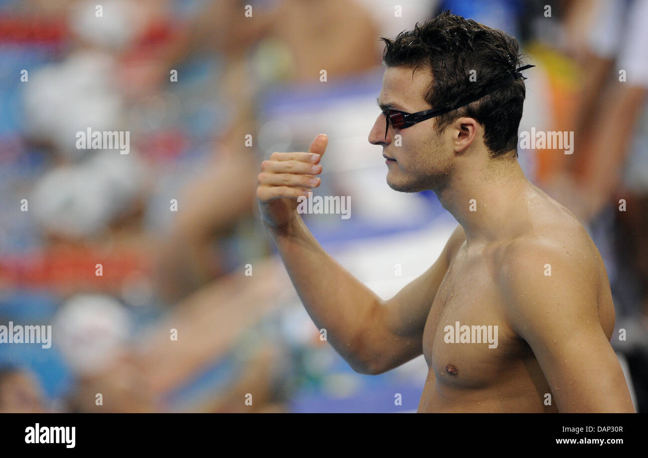 Swimmer Markus Deibler of Germany attends a training session during the 2011 FINA Swimming World ...