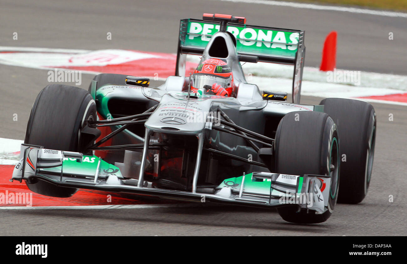 German Formula One driver Michael Schumacher of Mercedes GP in action ...